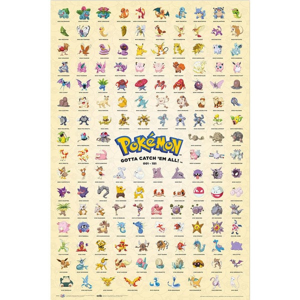 Pokémon First generation Maxi poster 61 x 91cm – Collector Vault Store
